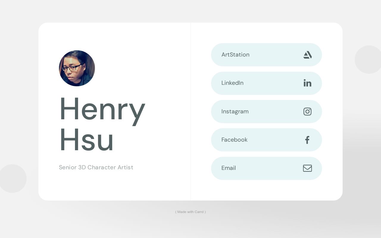 Henry Hsu - Senior 3D Character Artist